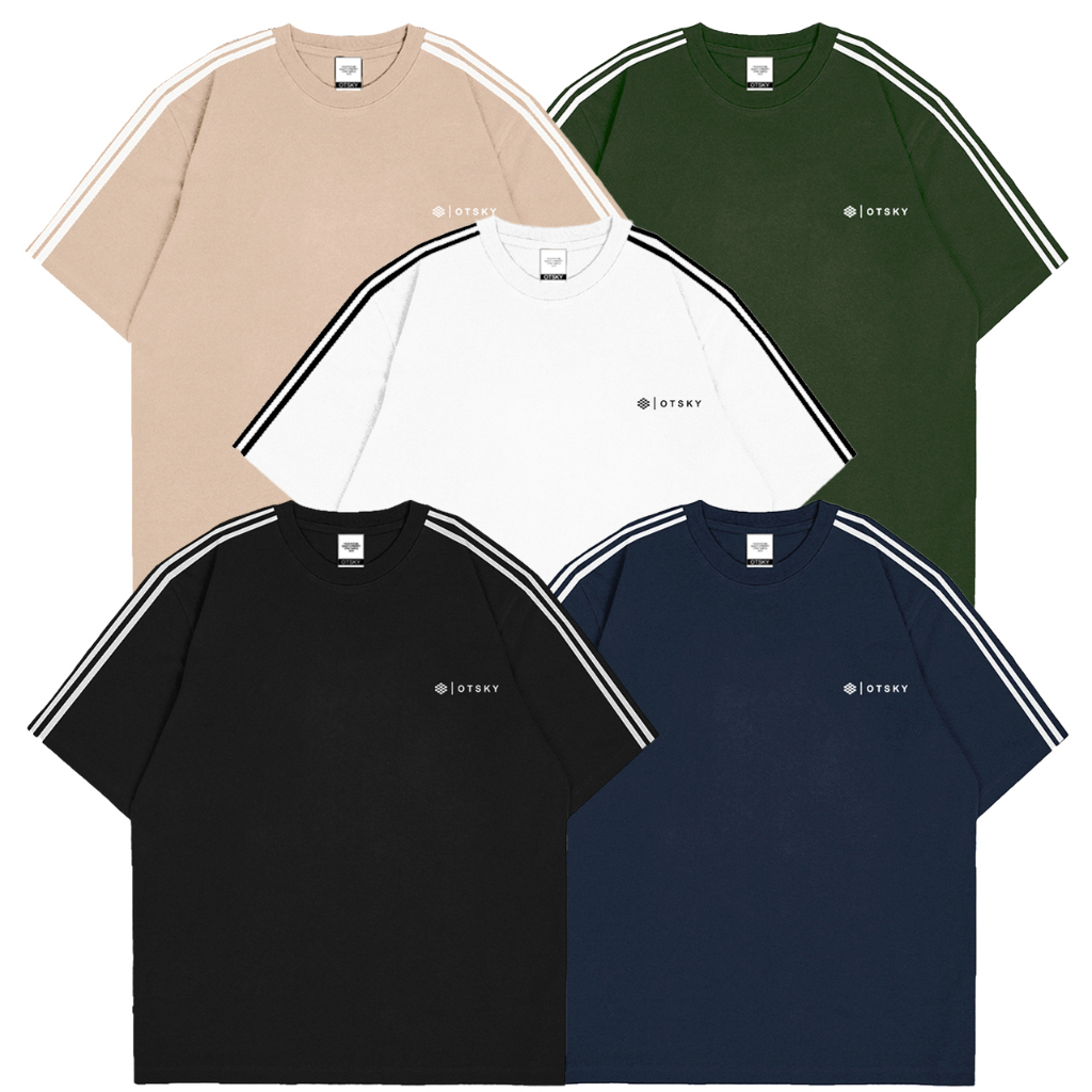 Jual Otsky Kaos Pria Two Strip Cotton Combed 24s (G) | Shopee Indonesia