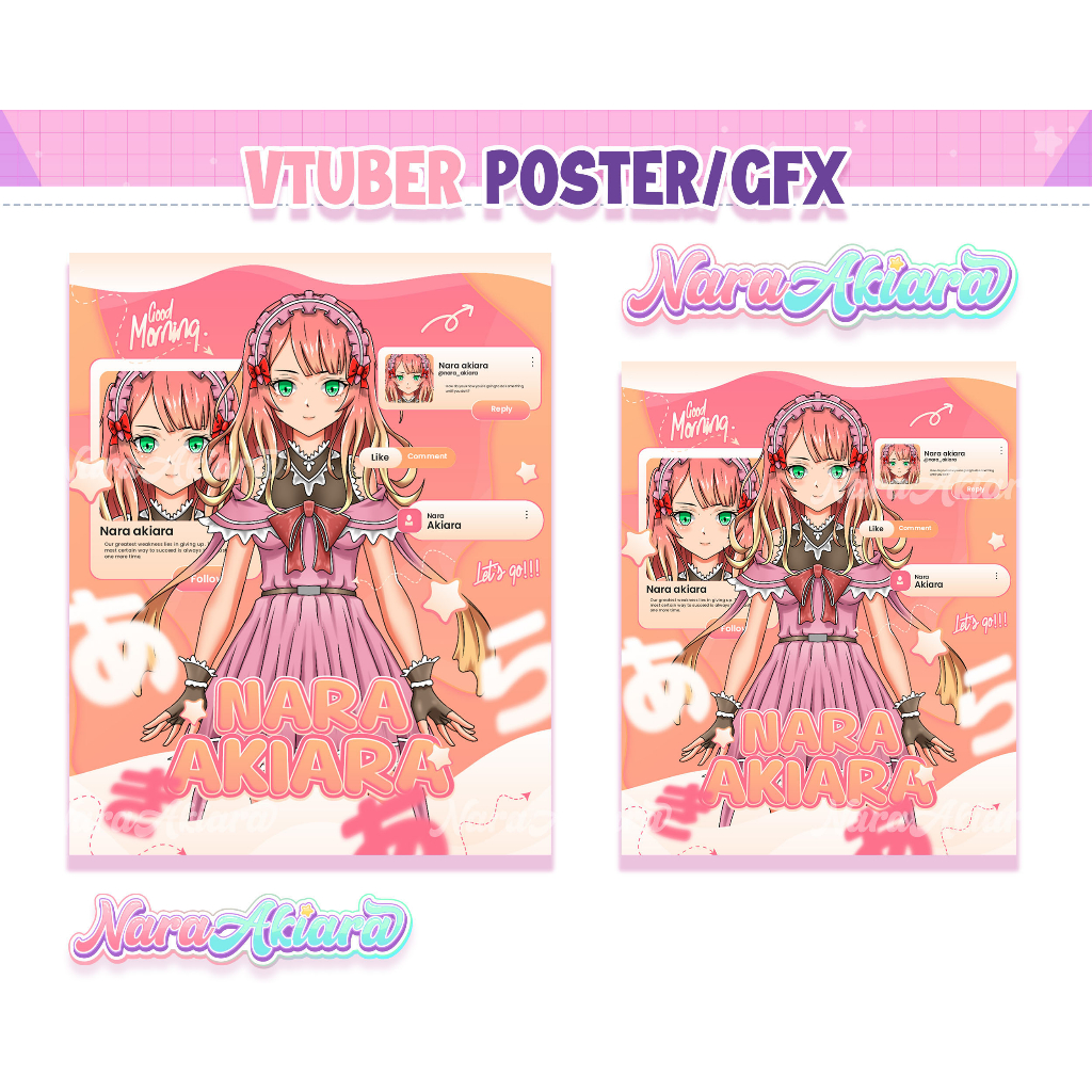 Jual Poster Vtuber Dekorasi Streaming yang Sempurna untuk Penggemar ...