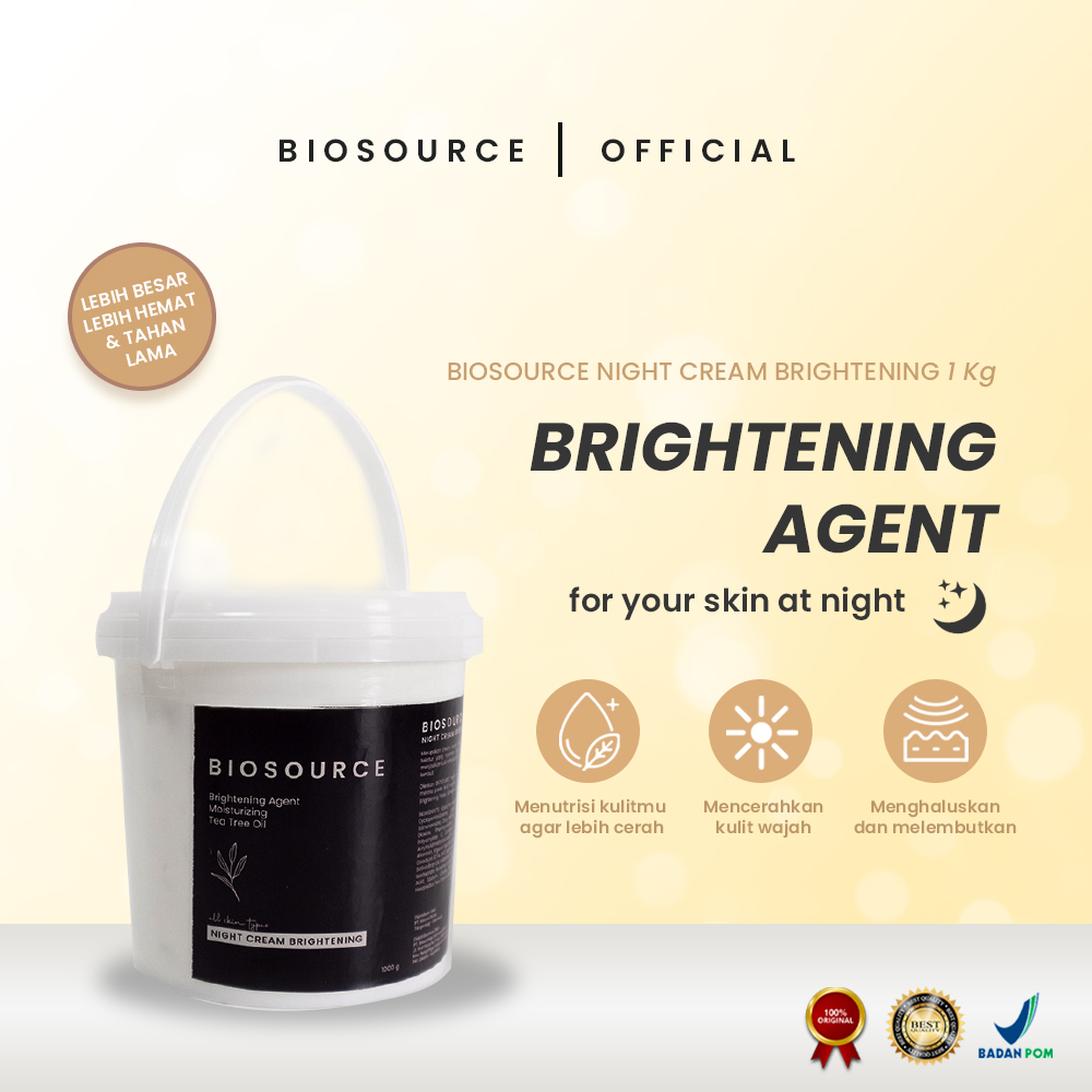 Jual BIOSOURCE Brightening Night Cream 1KG | Skincare Cream | BPOM ...