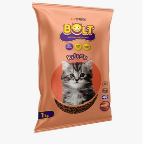 Jual Bolt Kitten 1 Kg - Pakan Kucing Bolt Kitten - Pakan kucing Anakan ...