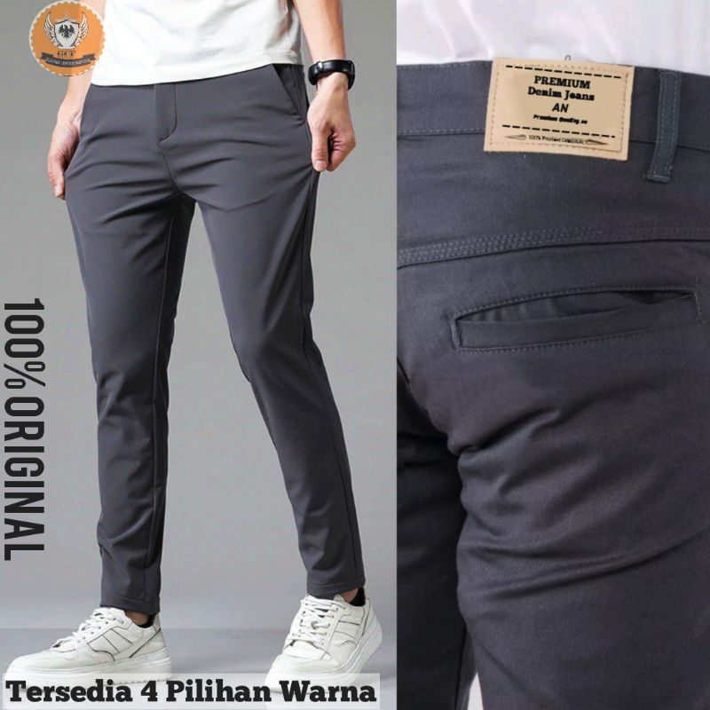Jual CELANA PRIA CHINO Slim fit Panjang Pria Kerja kantor Santai Liburan Cowok Original AN JEANS ...