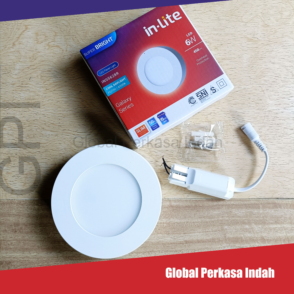 Jual INLITE LAMPU DOWNLIGHT PLAFON LED OUTBOW 6W BULAT INSS628R PUTIH ...