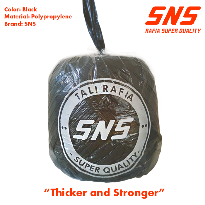 Jual Tali Rafia Hitam merk SNS 1 KG | Shopee Indonesia