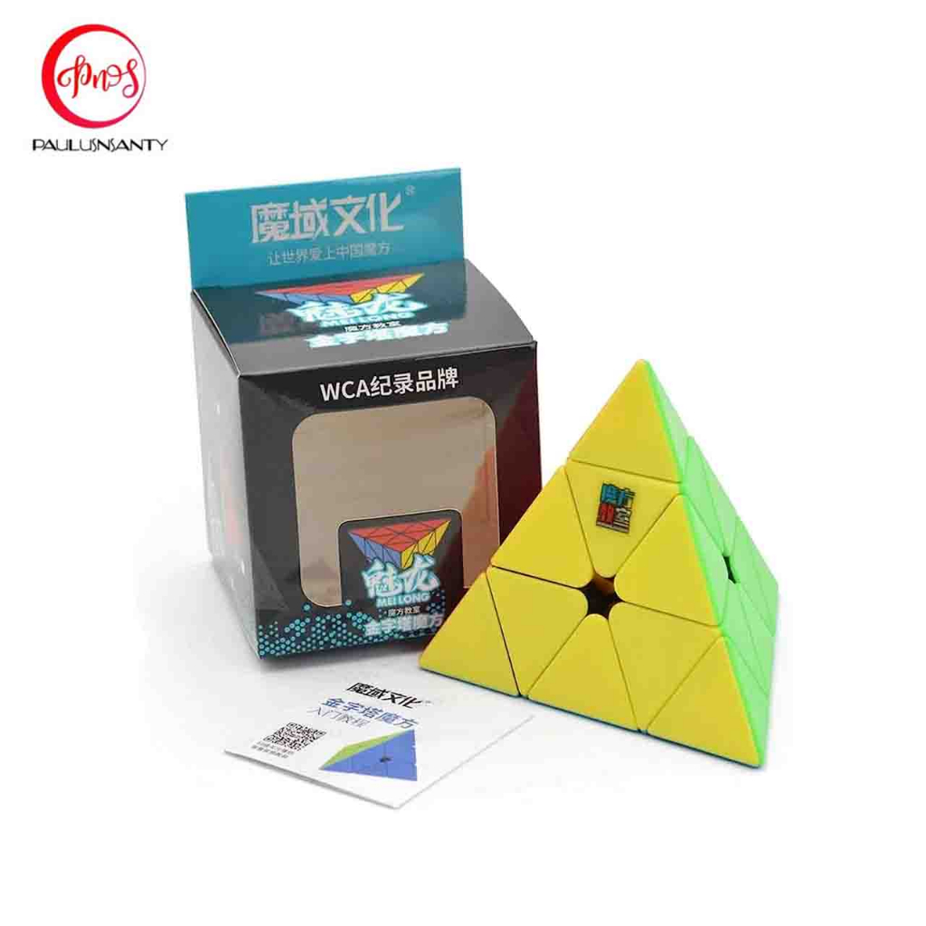 Jual [P] Rubik Pyraminx Moyu Meilong pyraminx Stickerless PREMIUM ...