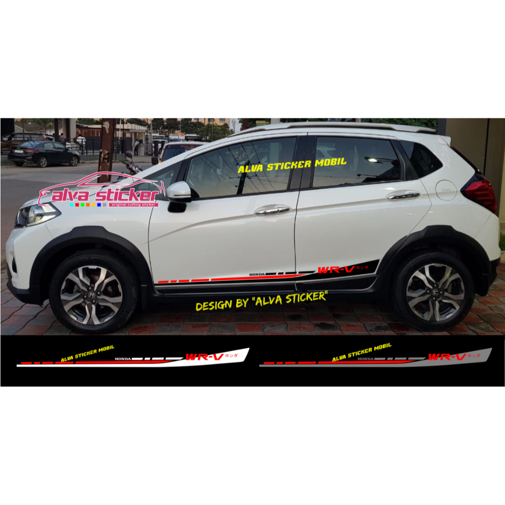 Jual (ALVA) new design sticker wr-v list striping minimalist mobil ...