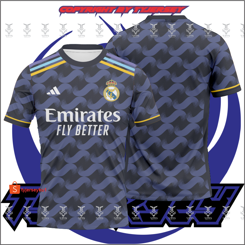 Jual JERSEY Real Madrid Away kit 23-24 FULL PRINTING | Shopee Indonesia