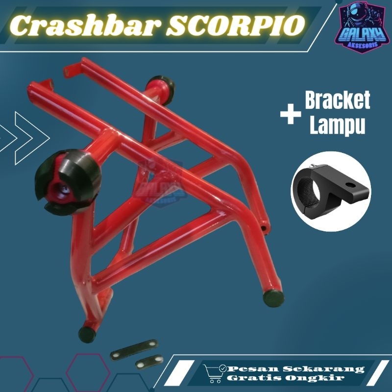 Jual Crashbar Tubular New SCOPRIO Z Old Pengaman Body Plus Breket Lampu ...