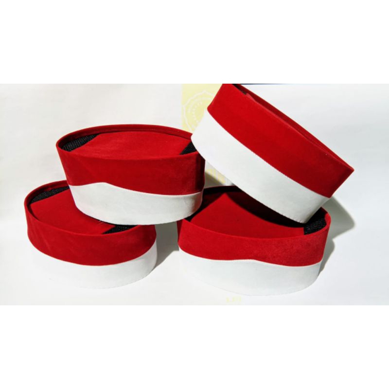 Jual peci AC Merah Putih // Songkok Kebumen // Peci Dewasa // Peci Anak ...