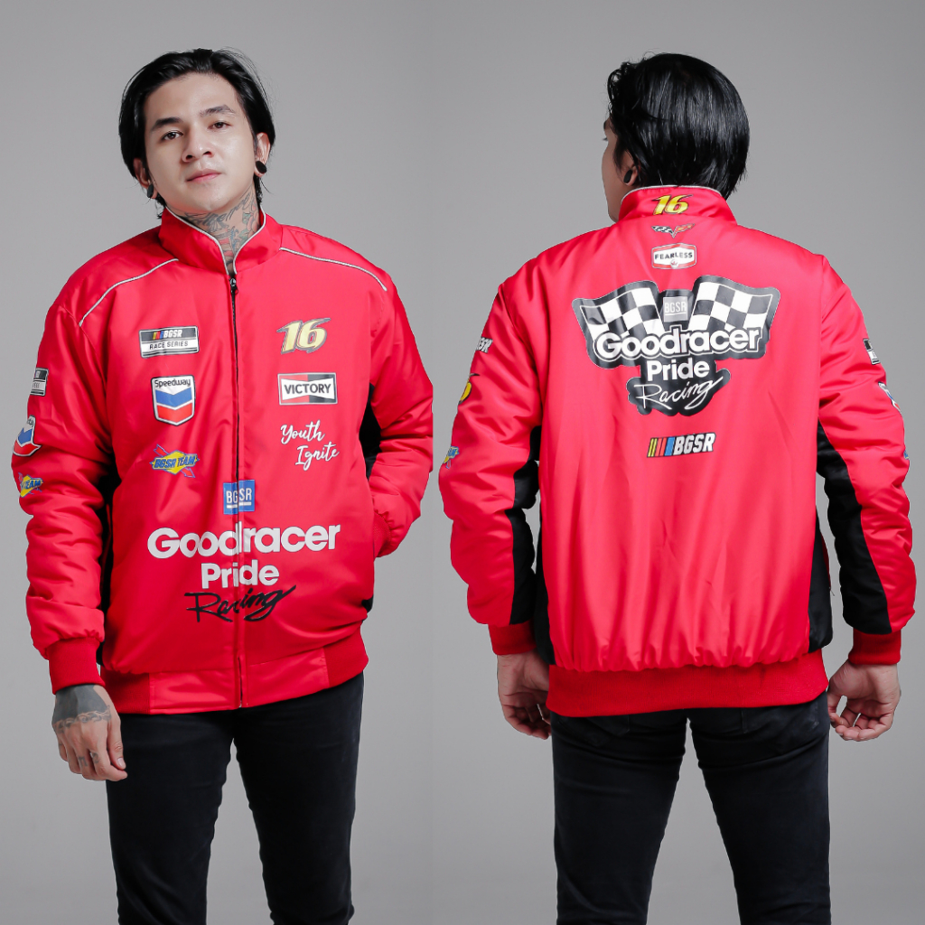 Jual Jaket Pria Nascar Racing Jacket Sunmori Touring Motor Windbreaker Adem Merah Hitam | Shopee ...