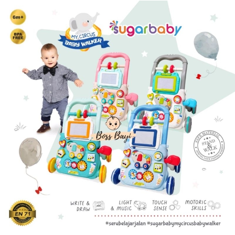 Jual SUGAR BABY - My Circus Walker | Mini Car Push Walker / Baby Walker ...