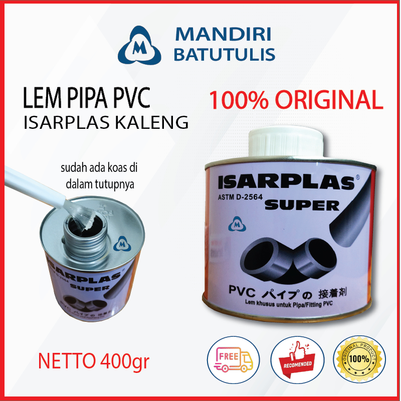 Jual Lem Pipa Isarplas PVC Kaleng 400gr /Lem Pipa Isarplas Kaleng ...