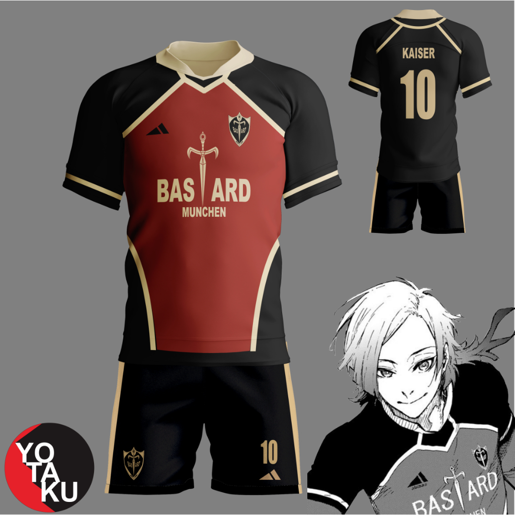 Jual Jersey Anime Cosplay Blue Lock Michael Kaiser Bastard Munchen Full ...