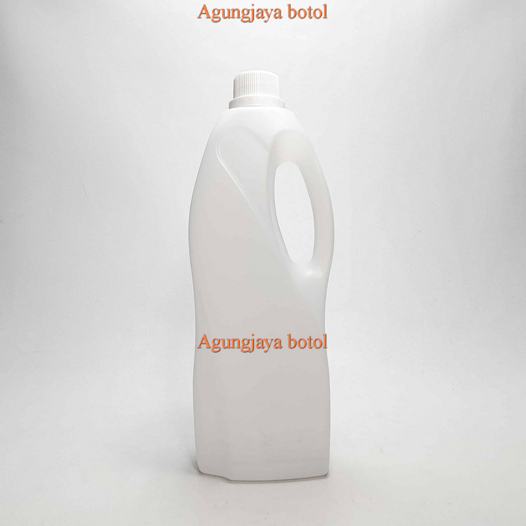 Jual Botol Pet 1 Liter Handle Natural + Tutup / Jerigen / Jerigen 1 ...
