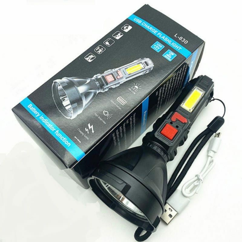 Jual [SHM] L-830 Senter LED Jarak Jauh Senter Fokus Super Terang Senter ...