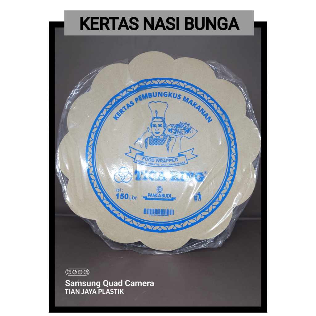 Jual KERTAS NASI BUNGA TIGA RING BIRU | Shopee Indonesia