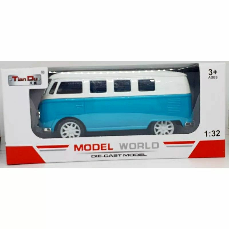 Jual MOBIL MINIATUR VOLKSWAGEN BUS COMBI MODEL WORLD SCALE 1:32 / PULL ...