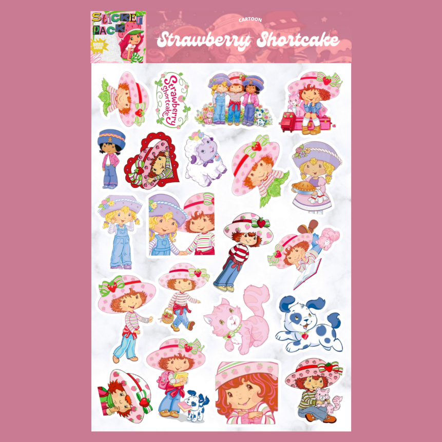 Jual Strawberry Shortcake Sticker Sheet | Shopee Indonesia