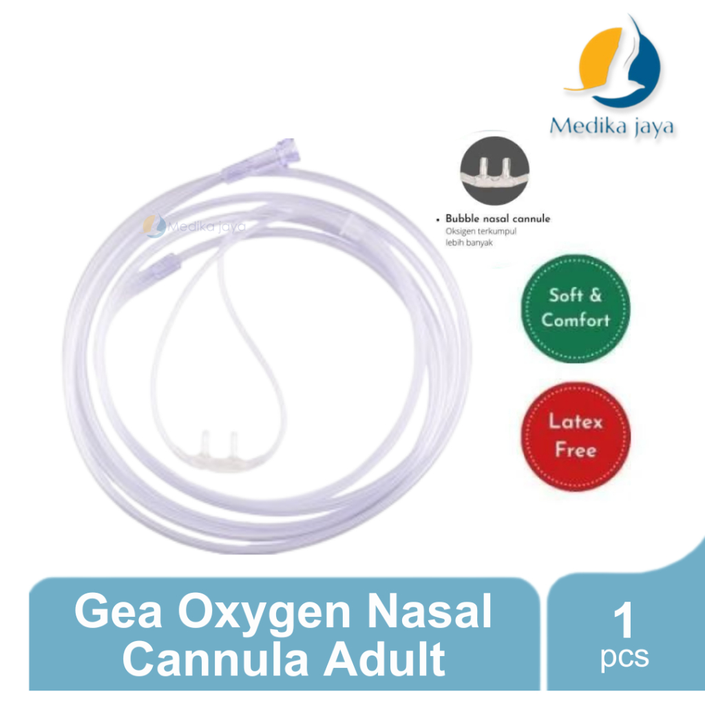 Jual Gea Oxygen Nasal Cannula Adult / Selang Oksigen / Alat Bantu ...