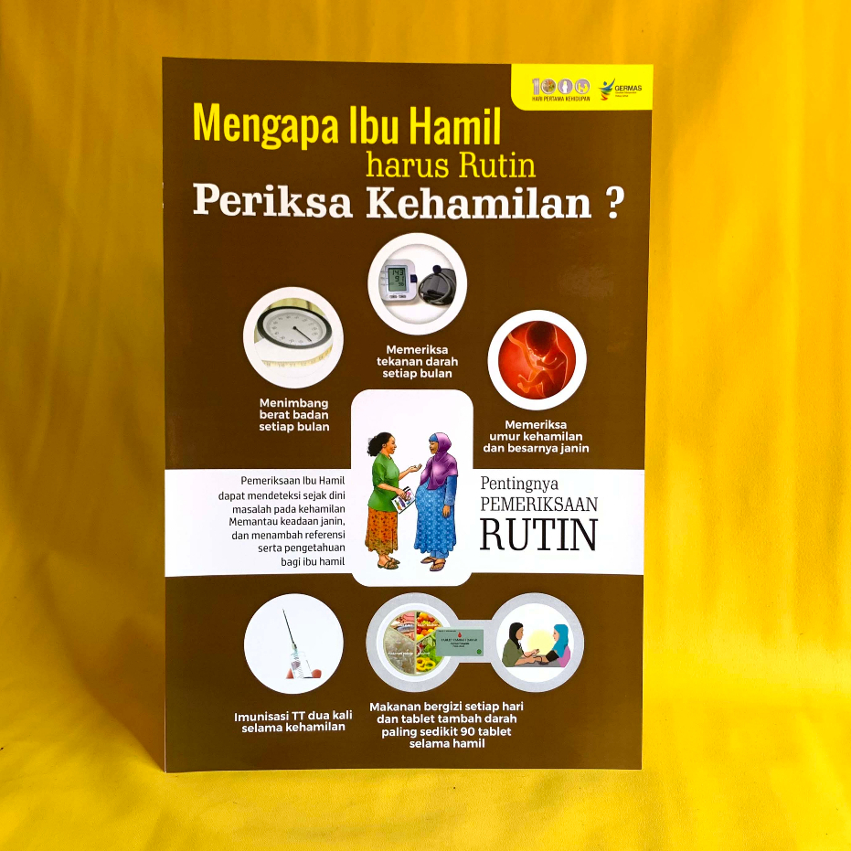 Jual Poster Kebidanan | Poster Pentingnya Pemeriksaan Rutin Ibu Hamil ...