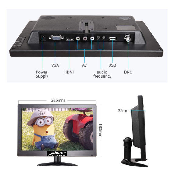 Jual PROMO KENOWA 12 INCH PORTABLE MONITOR 1366x768 IPS FULL HD DISPLAY ...