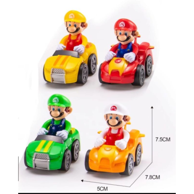 Jual Mario bross luigi figure set 4 mario cart mobil | Shopee Indonesia