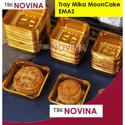 Jual [10 PCS ] MIKA MOONCAKE EMAS / TRAY EMAS MOONCAKE | Shopee Indonesia