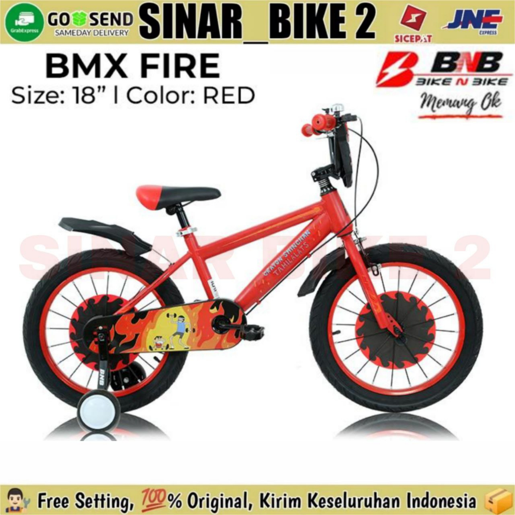 Jual Sepeda Anak BMX BNB FIRE Ukuran 12 16 18 Inch Usia 2-8 Tahun ...