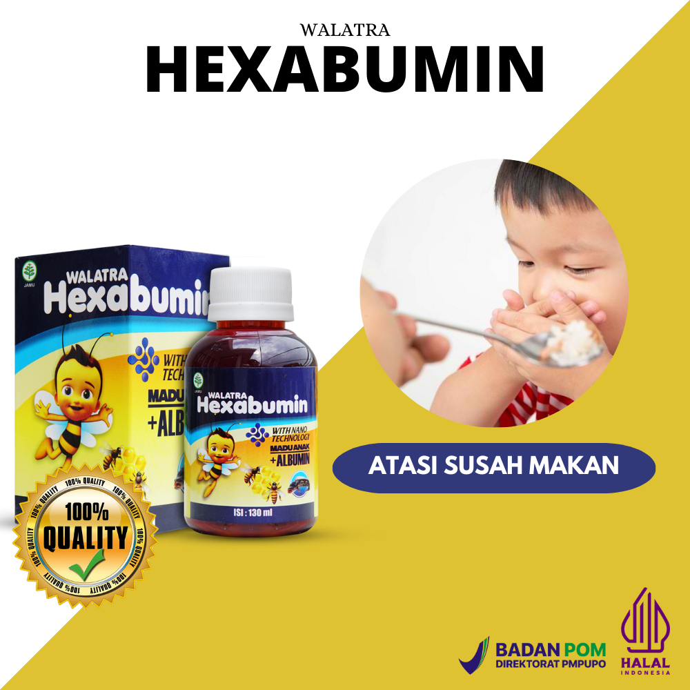 Jual Atasi Susah Makan Si Kecil HEXABUMIN MADU+ALBUMIN, Suplemen ...