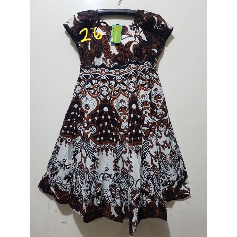 Jual YULI - DASTER KENCANA UNGU KLOK SEROT LD 110 CM PB 100 CM BATIK KU ...