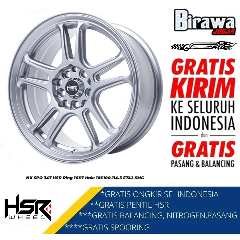 Jual Velg Mobil Ring 16 HSR NX SPO R16 Lebar 7 Hole 5X100-114,3 Velg New Altis New Xenia New ...