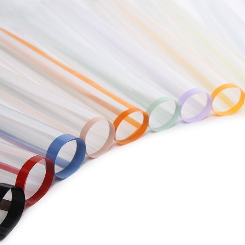 Jual kertas bucket bunga cellophane,wrapping paper bening list warna ...