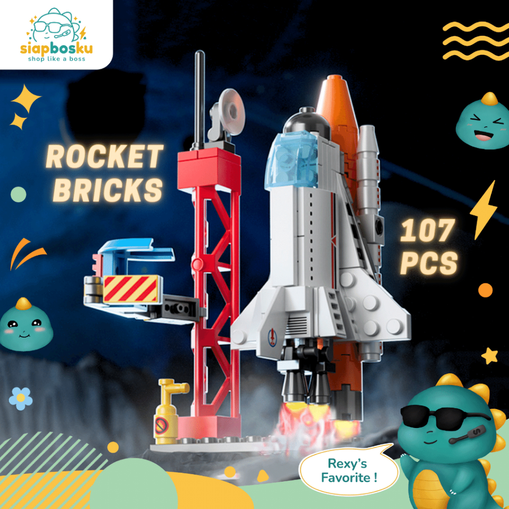 Jual MAINAN BLOK ROKET DIY NANO BLOCK SPACE SHUTTLE ROCKET BRICKS BALOK ...