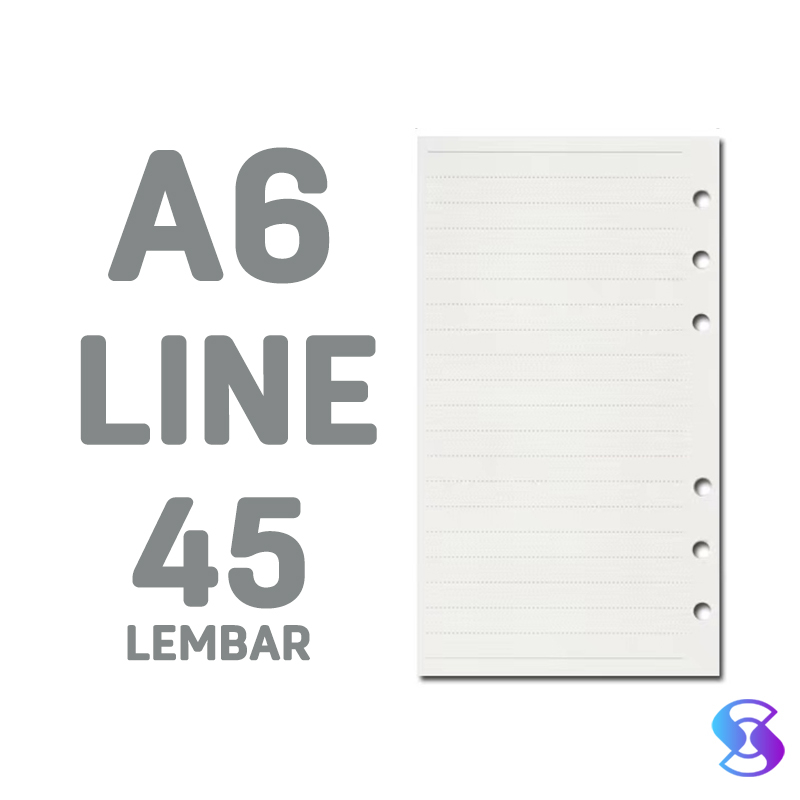 Jual A6/A7 refill notebook ISI BINDER KERTAS NOTEBOOK A5 A6 A7 6 LUBANG ...