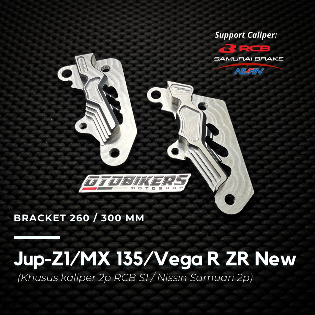 Jual BREKET KALIPER 2P ( Khusus Nissin Samurai, eRCB S1 ) 2 PISTON PNP MX 135 NEW OLD JUPITER Z1 ...