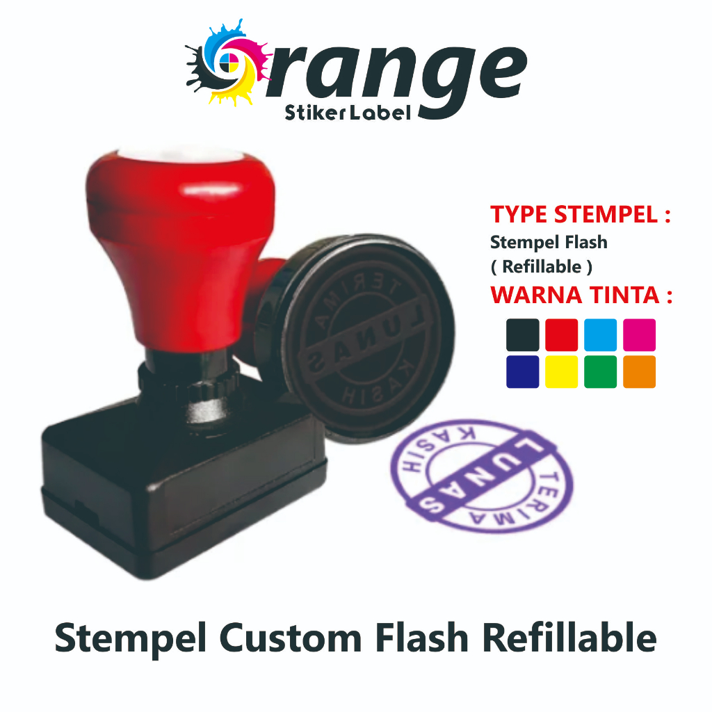 Jual Cetak Stempel Custom, stempel warna, stempel otomatis, stempel flash, free design | Shopee ...