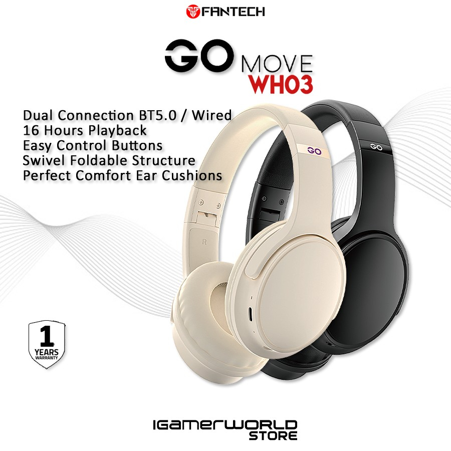 Jual Fantech GO MOVE WH03 Wireless Bluetooth Headset Gaming | Shopee ...