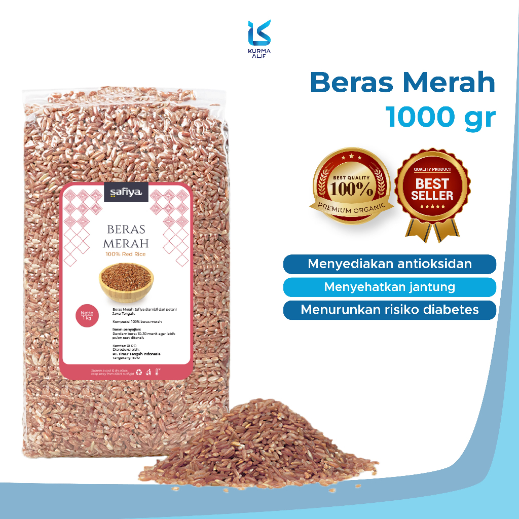 Jual Beras Merah Organik C4 Kemasan 1 Kg Kualitas Terbaik | Shopee ...