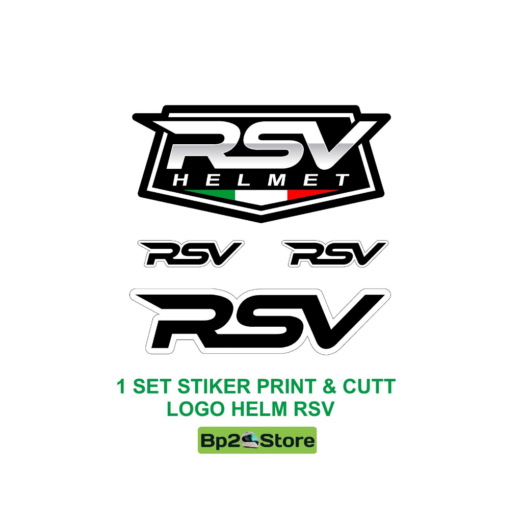 Jual Stiker Print Cut Helm RSV / Cutting Stiker Helm RSV Satu Set ...