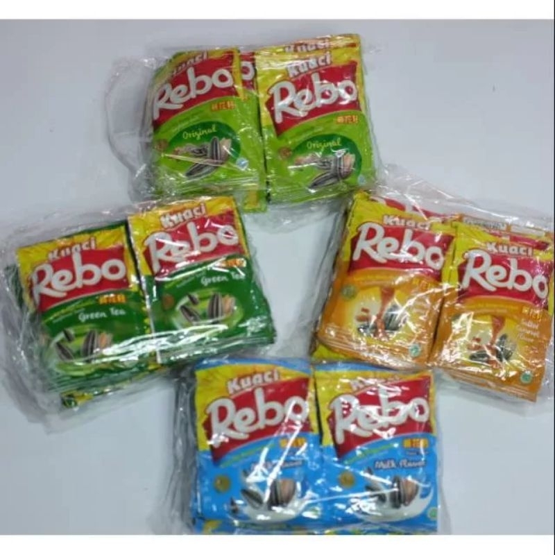 Jual Kuaci REBO Sachet 1 Pak isi 20 Pcs 10gram Cemilan Enak Kwaci ...
