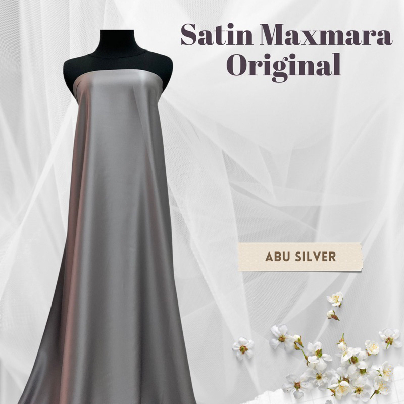 Jual 1/2 Meteran Bahan Kain Satin Saten Silk Lux Maxmara Original 100% ...