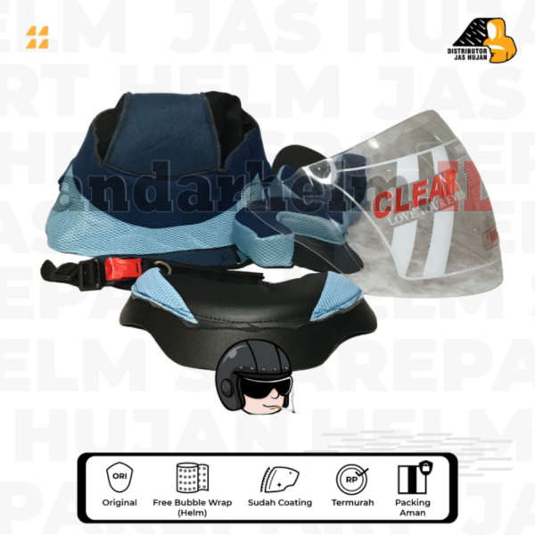 Jual bening Jual busa bening Kaca fullset Busa GM Smoke kaca helm ...