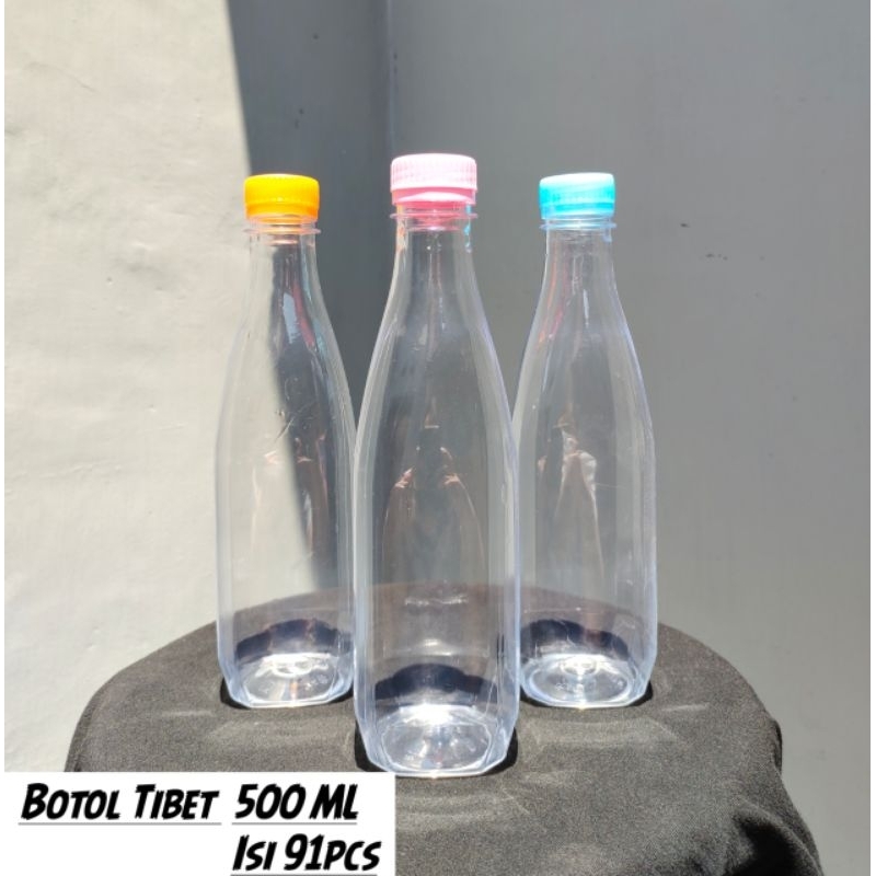 Jual Botol 500ml Tibet/ Botol Termurah/ 1 pack isi 91pcs + tutup dan ...