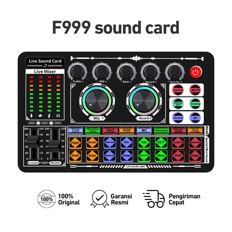 Jual SOUND CARD F 999 F999 SoundCard Bluetooth compatible External ...
