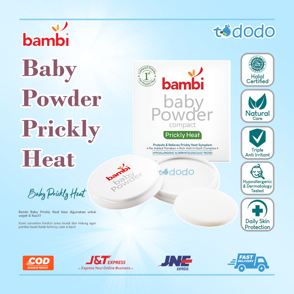 Jual Bambi Baby Powder Compact Prickly Heat 40gr | Shopee Indonesia