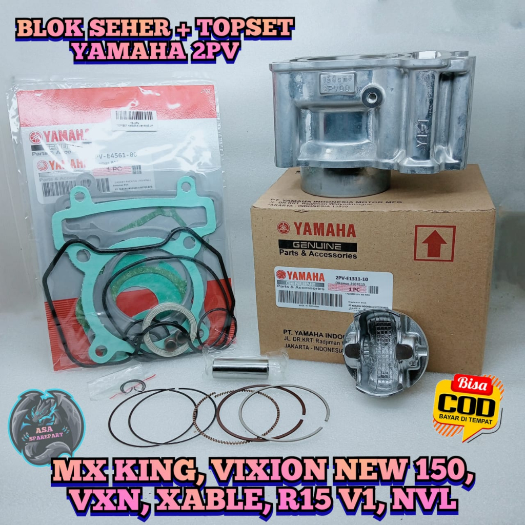 Jual BLOK + SEHER + TOPSET 2PV Motor Yamaha MX KING 150 , VIXION NEW 150 NVA , All New Vixion ...