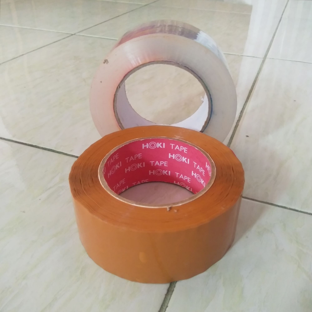 Jual lakban bening ukuran 200 yard lebar 4.5 cm isolasi solasi besar ...