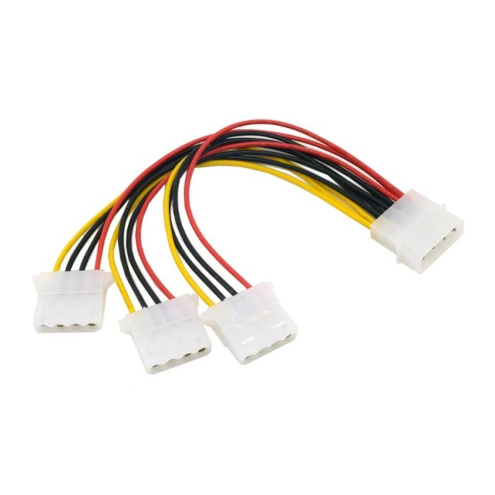 Jual Kabel Cabang Molex 4pin IDE 1 to 3 triple 4 pin converter adapter ...