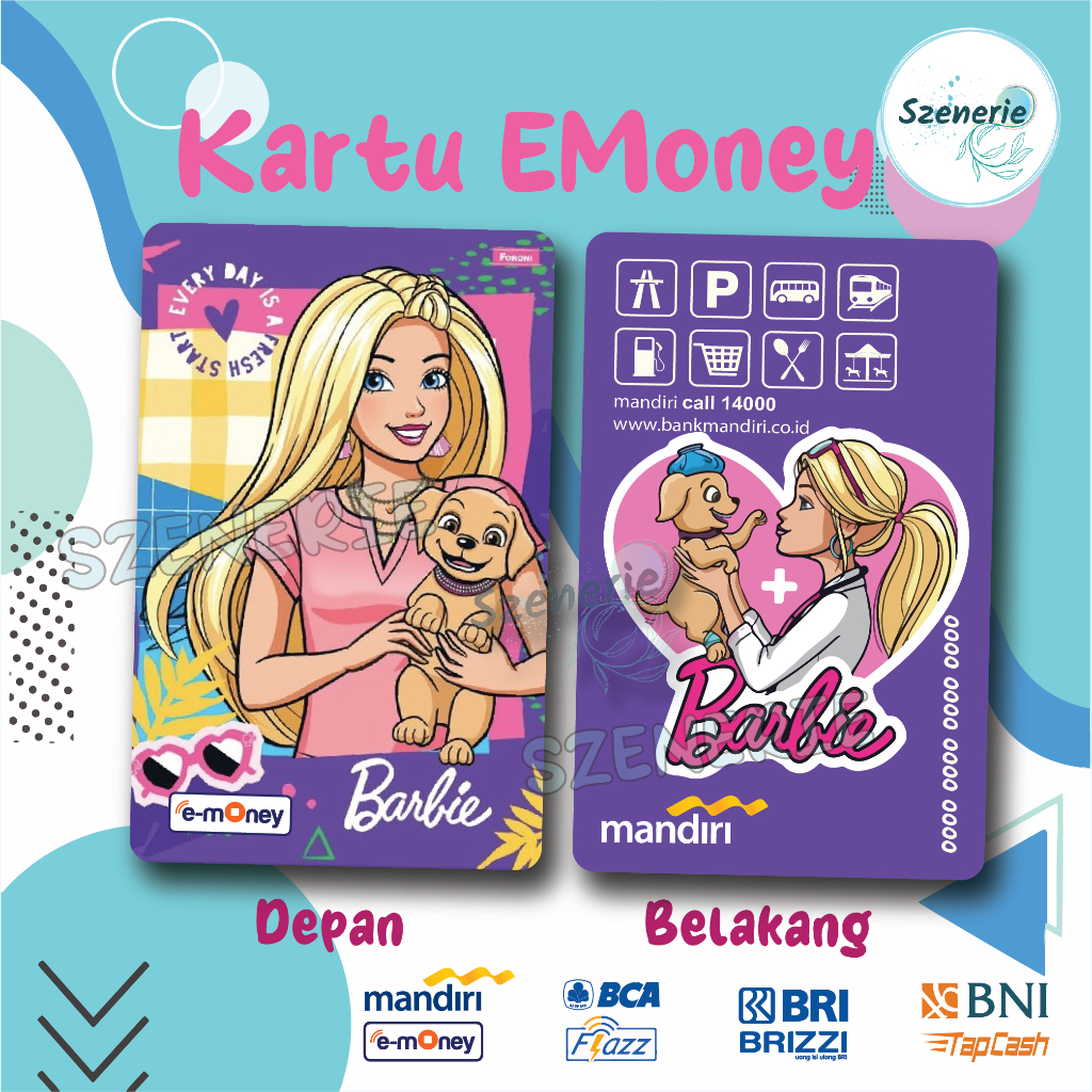 Jual Emoney Barbie Girl Cute Flazz gen 2 Kartu E-money Mandiri BCA ...
