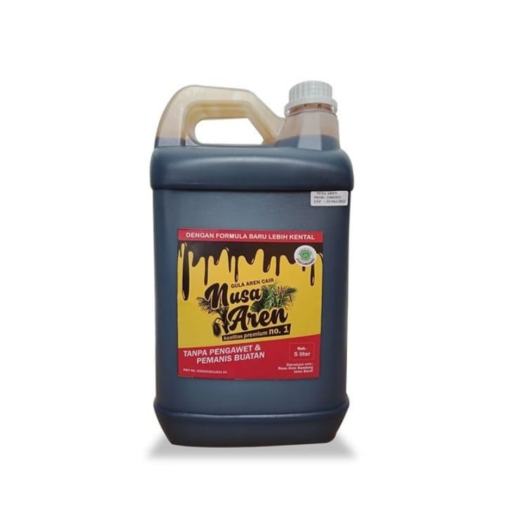 Jual Gula Aren cair Premium Nusa aren isi 5liter 6,5 Kg | Shopee Indonesia