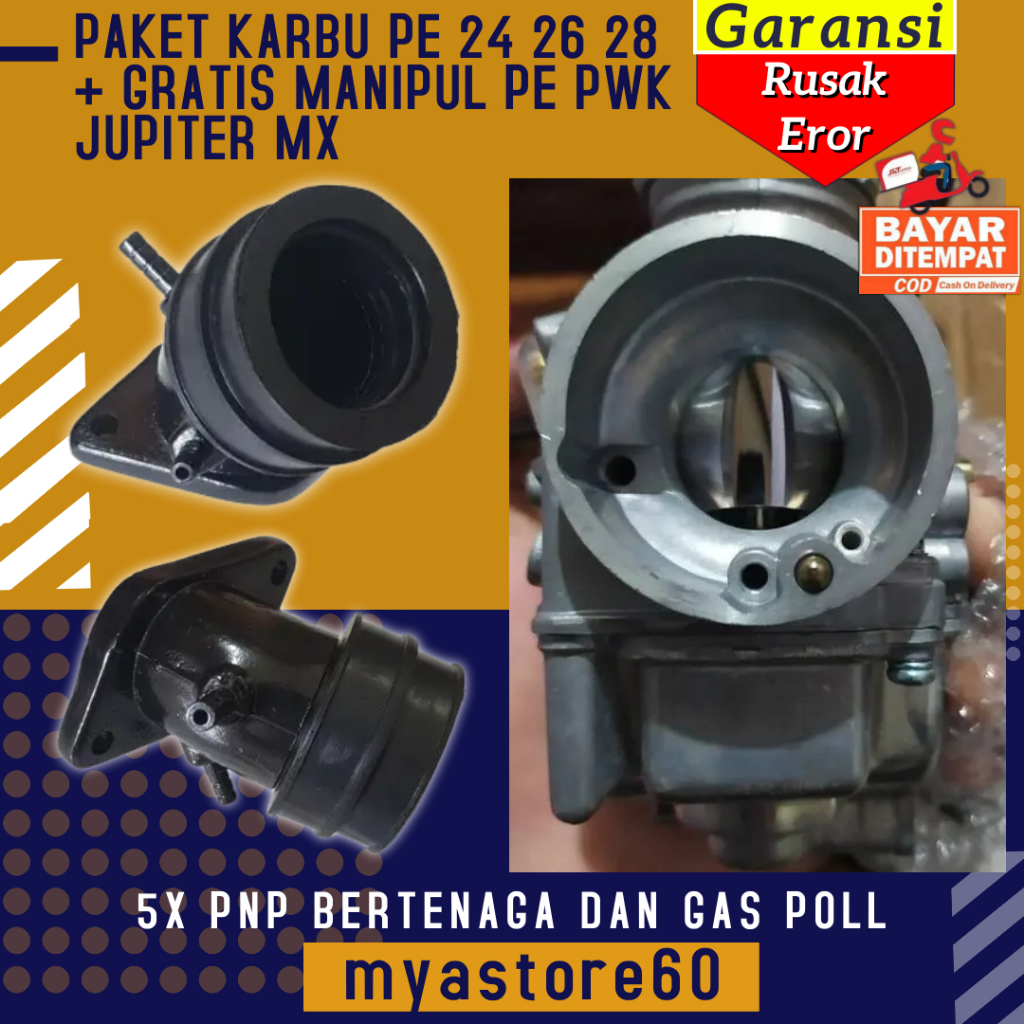Jual PAKET KARBU KARBURATOR CARBU PE 24 26 28 + GRATIS MANIPUL MANIPOL INTEK PE PWK YAMAHA ...